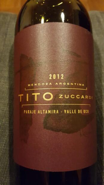 2012 Familia Zuccardi Tito Zuccardi, Argentina, Mendoza, Valle de Uco ...