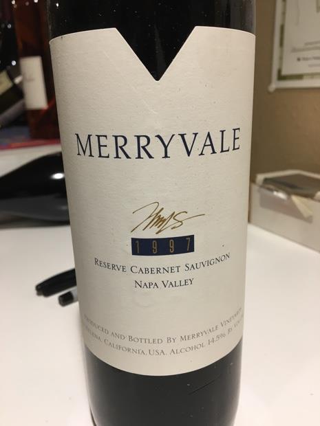 1997 Merryvale Cabernet Sauvignon Reserve, USA, California, Napa Valley ...