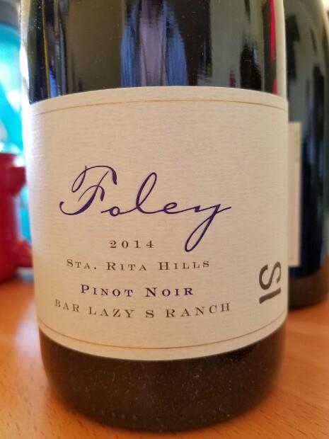 2014 Foley Estates Pinot Noir Bar Lazy S Ranch, USA, California ...