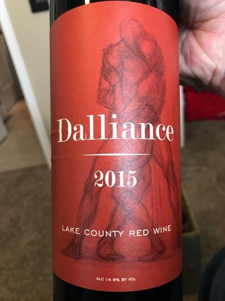 2015 Dalliance Red Wine, USA, California, North Coast, Lake County ...