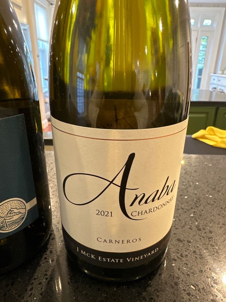 2021 Anaba Chardonnay J McK Estate Vineyard, USA, California, Napa ...