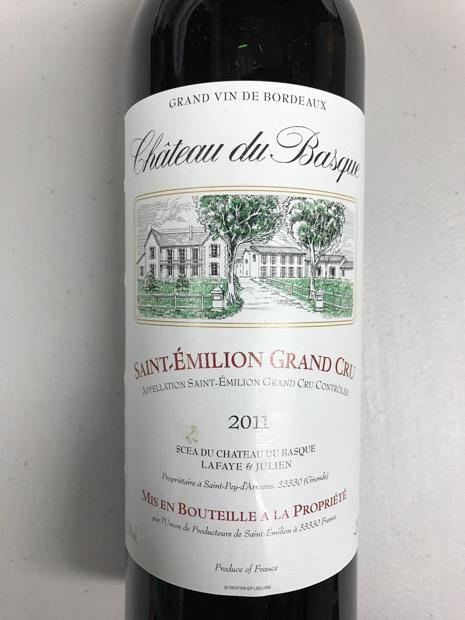 2011 Château du Basque, France, Bordeaux, Libournais, St. Émilion Grand ...