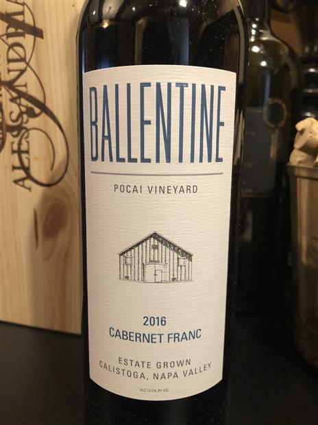 2016 Ballentine Vineyards Cabernet Franc Pocai Vineyard, USA ...