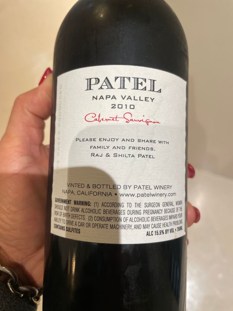 2010 Patel Cabernet Sauvignon Napa Valley, USA, California, Napa Valley ...