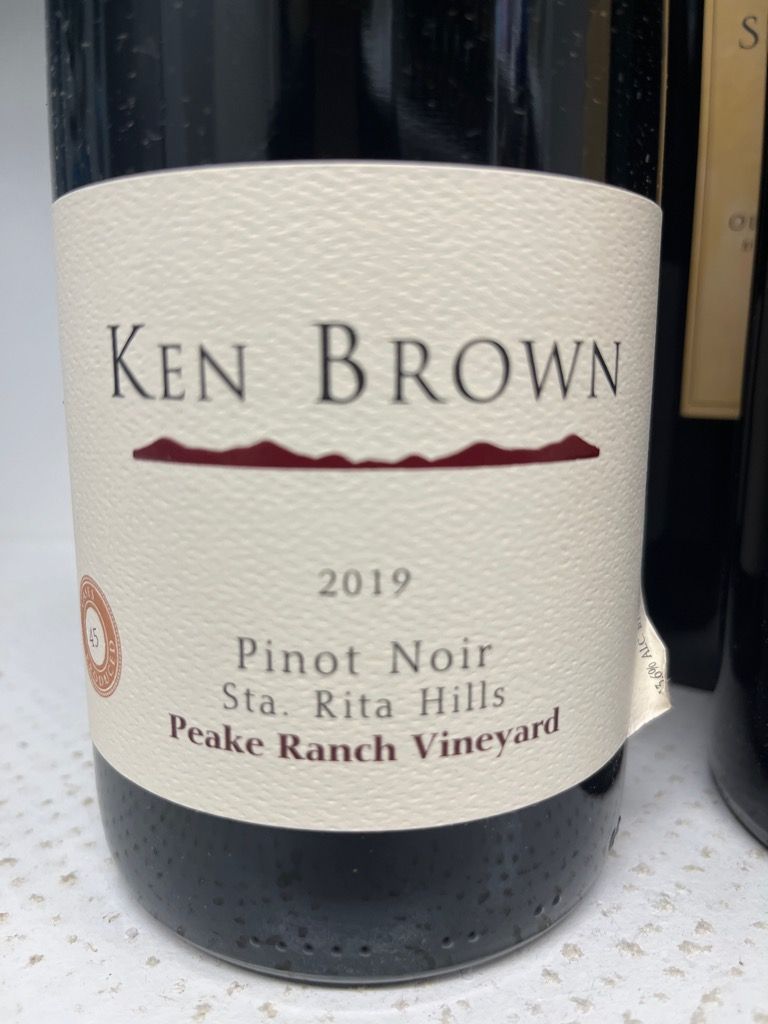 2020 Ken Brown Pinot Noir Peake Ranch Vineyard, USA, California ...
