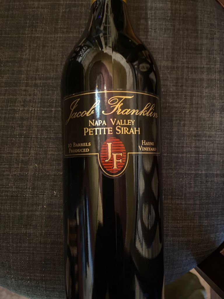 2012 Jacob Franklin Petite Sirah Hayne Vineyard, USA, California, Napa ...