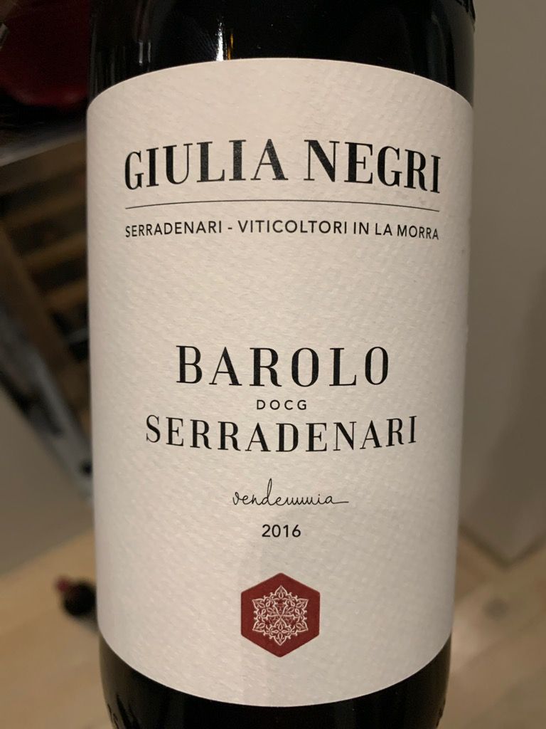 2016 Giulia Negri Barolo Serradenari, Italy, Piedmont, Langhe, Barolo ...