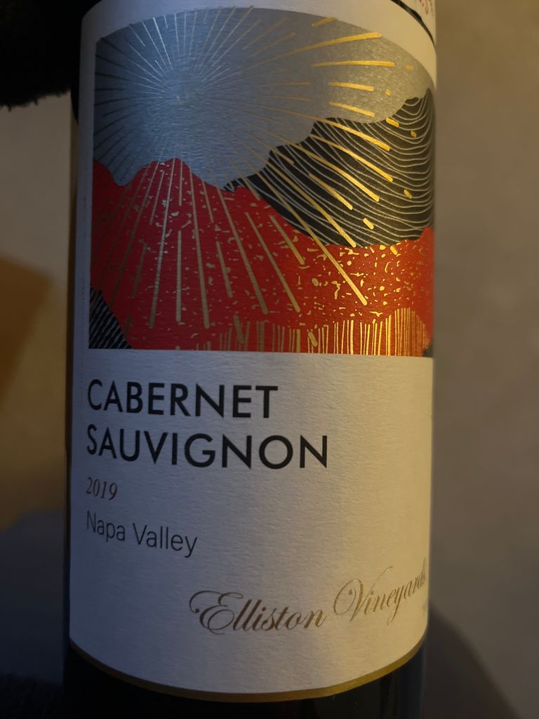 2019 Elliston Cabernet Sauvignon Elliston vineyard, USA, California ...
