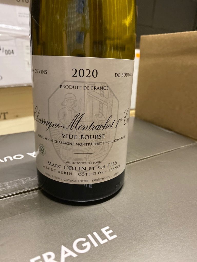 2020 Marc Colin et Fils Chassagne-Montrachet 1er Cru Vide Bourse ...