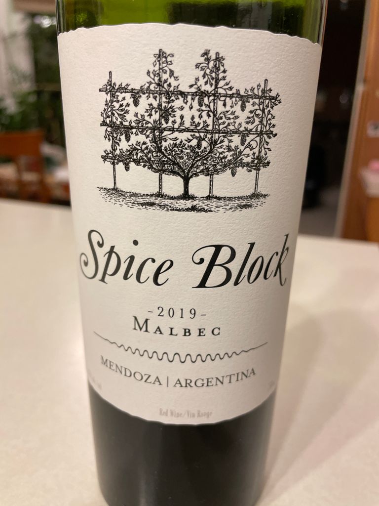 2021 Spice Block Malbec, Argentina, Mendoza, Valle de Uco, Tupungato ...