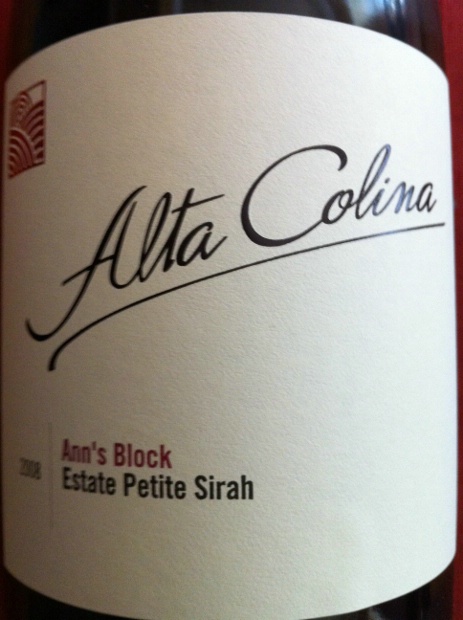 2008 Alta Colina Petite Sirah Ann's Block, USA, California, Central ...
