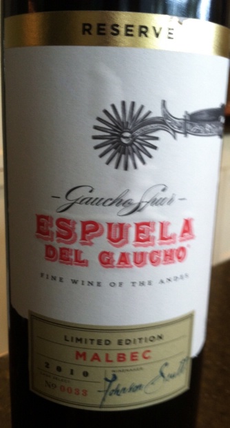 2010 Espuela del Gaucho Malbec Limited Edition Reserve, Argentina ...