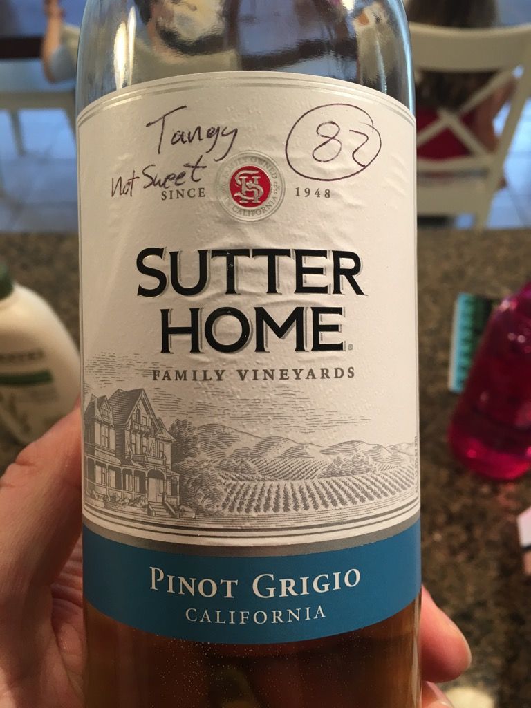 2013 Sutter Home Winery Pinot Grigio, USA, California - CellarTracker