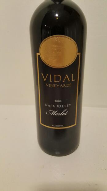 2006 Vidal Vineyards Merlot, USA, California, Napa Valley - CellarTracker