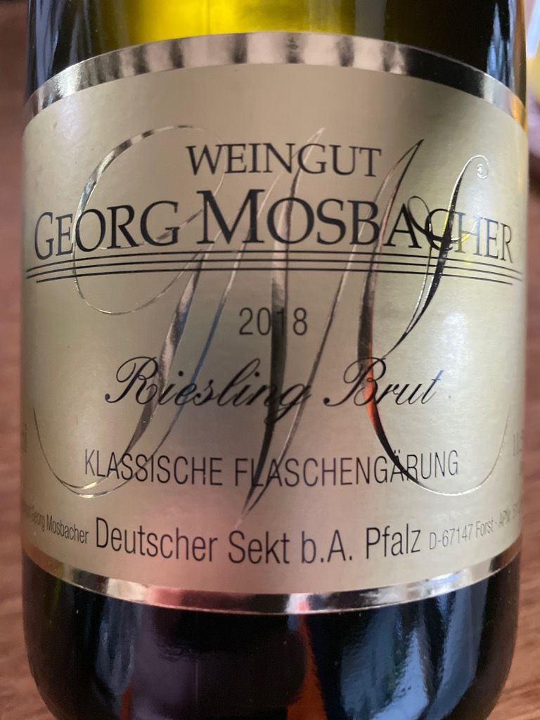 2017 Georg Mosbacher Riesling Brut, Germany, Pfalz - CellarTracker