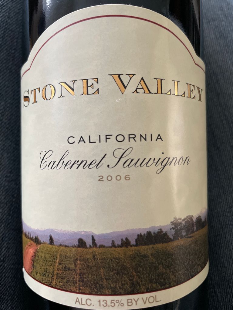 2007 Stone Valley Cellars Cabernet Sauvignon, USA, California ...