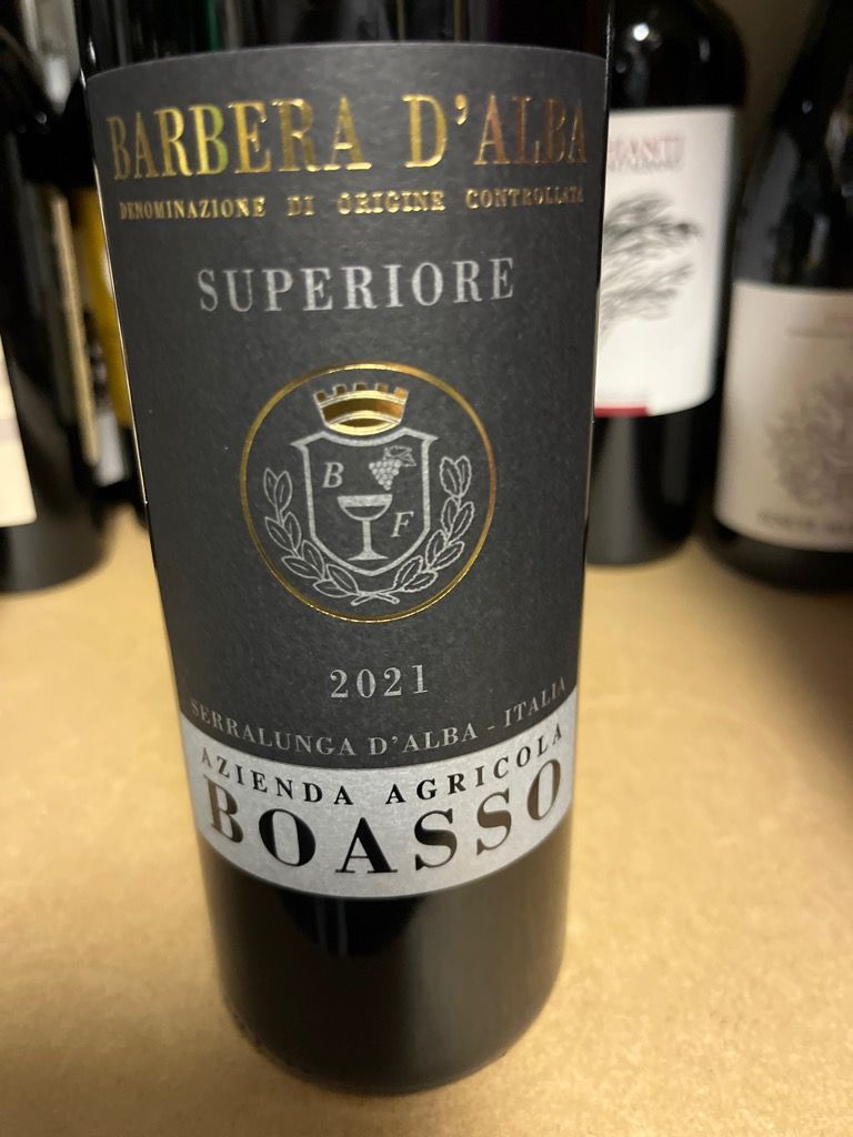 2022 Boasso Barbera d'Alba Superiore, Italy, Piedmont, Alba, Barbera d ...