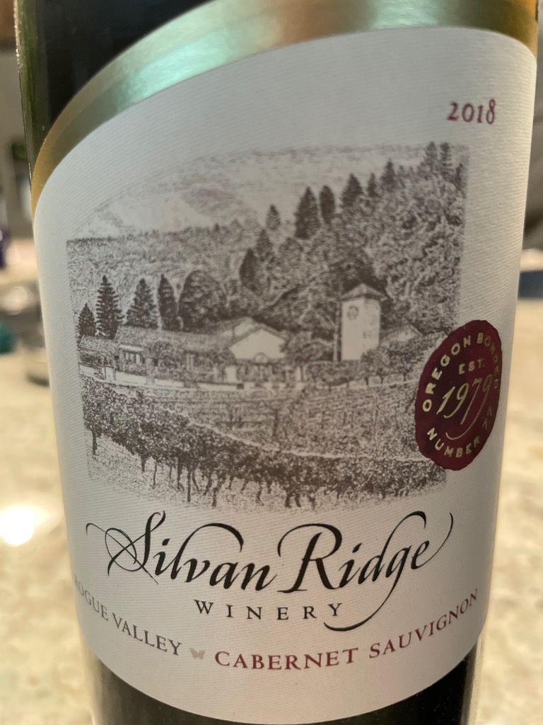 2020 Silvan Ridge Cabernet Sauvignon, USA, Oregon, Southern Oregon ...