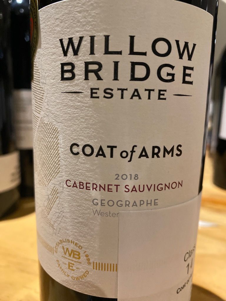 2023 Willow Bridge Estate Cabernet Sauvignon Coat of Arms, Australia, Western Australia, South ...