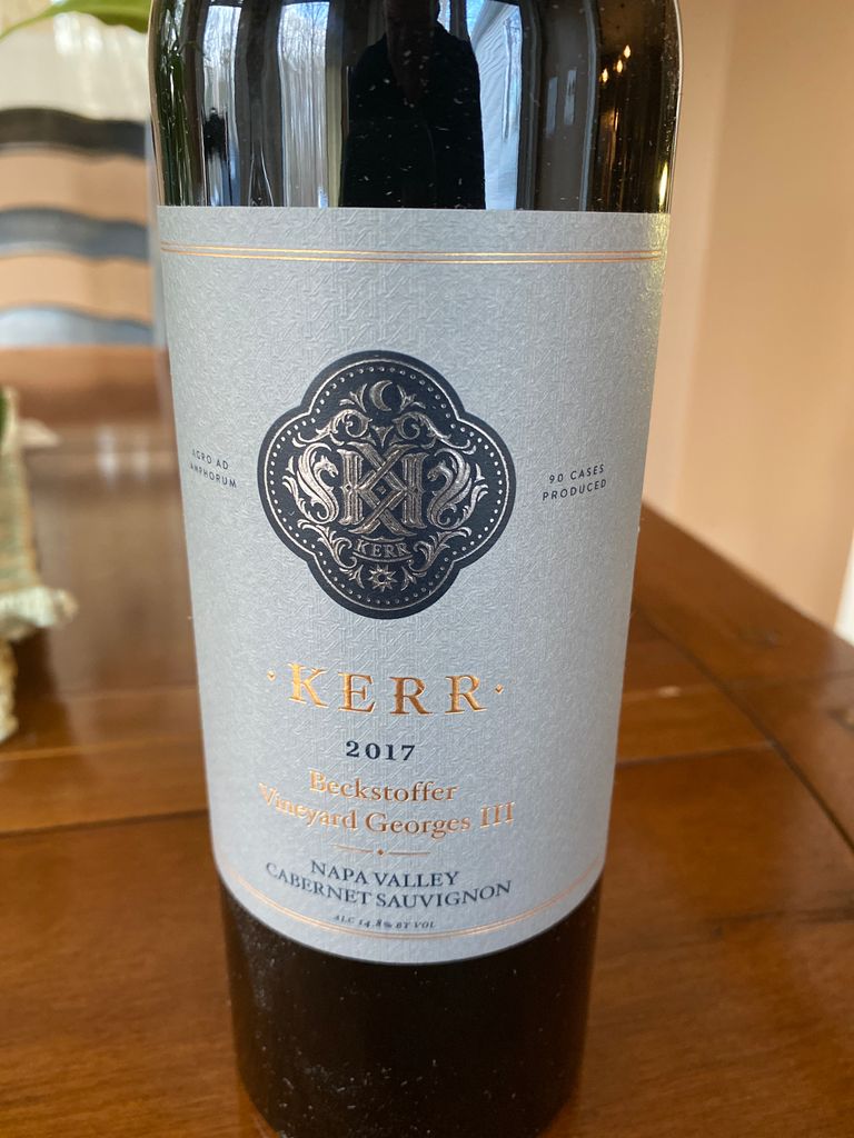 2012 Kerr Cellars Cabernet Sauvignon Beckstoffer Georges III Vineyard ...