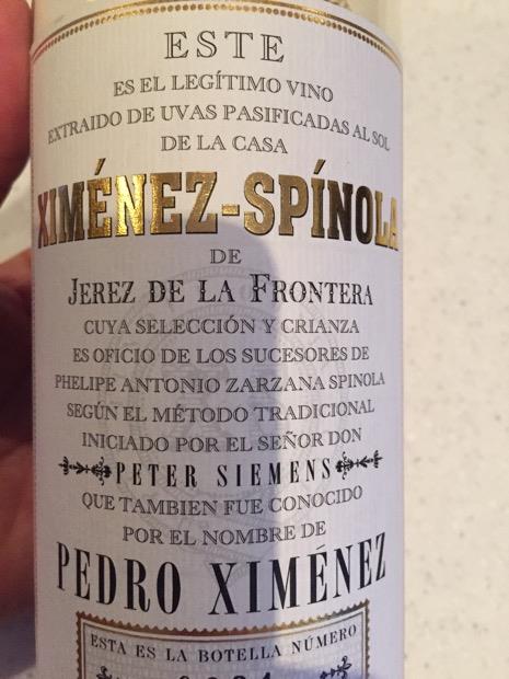 2019 Bodegas Ximénez-Spínola Pedro Ximénez, Spain, Andalucía, Jerez ...