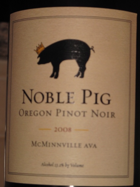 2008 Noble Pig Pinot Noir, USA, Oregon, Willamette Valley, McMinnville ...