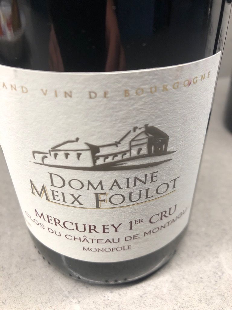 2017 Domaine du Meix-Foulot Mercurey 1er Cru Clos du Château de ...
