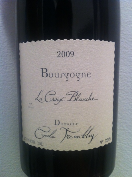 2008 Cecile Tremblay Bourgogne La Croix Blanche, France, Burgundy ...