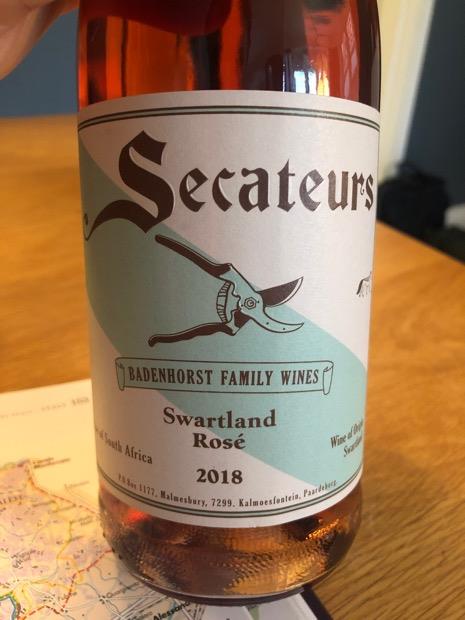 2018 Badenhorst Family Wines Secateurs Rosé, South Africa, Coastal ...
