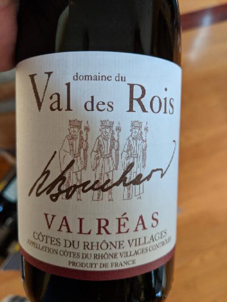 2017 Domaine du Val des Rois Côtes du Rhône Villages Valréas, France ...