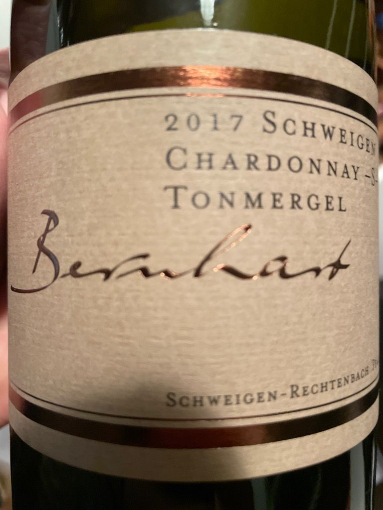2017 Weingut Bernhart Schweigen Tonmergel Chardonnay S, Germany, Pfalz ...