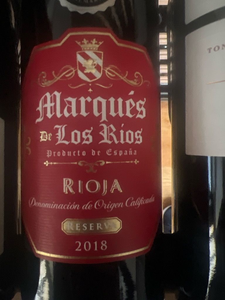 2018 Morrisons Rioja The Best Marques de los Rios Reserva, Spain, La ...