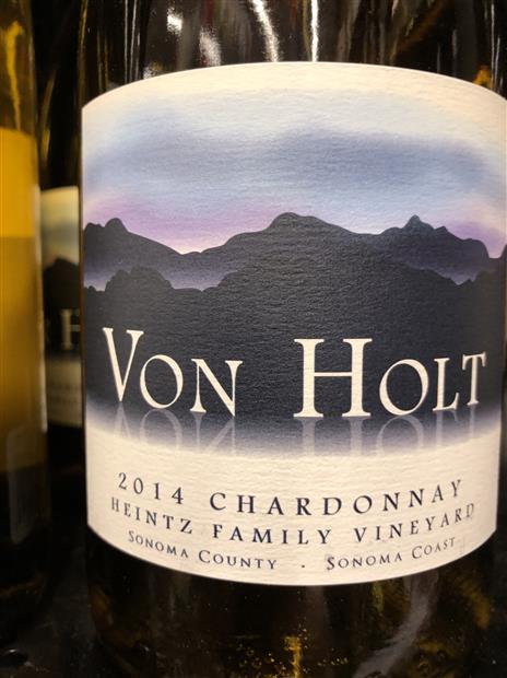2016 Von Holt Chardonnay Charles Heintz Vineyard, USA, California ...