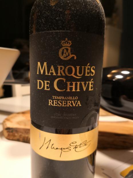 2013 Marques de Chive Utiel-Requena Reserva, Spain, Valencia, Utiel ...