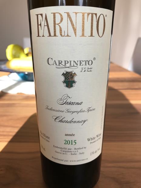 2015 Carpineto Chardonnay Farnito Toscana IGT, Italy, Tuscany, Toscana ...