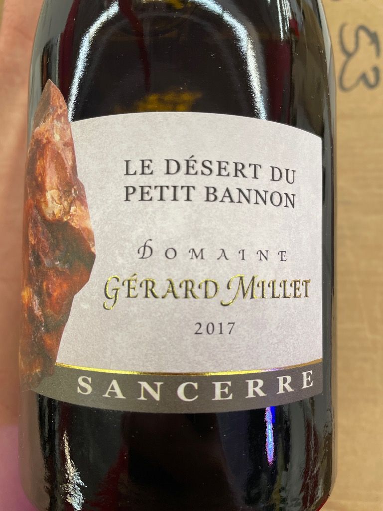 2020 Domaine Gérard Millet Sancerre Le Désert du Petit Bannon, France ...
