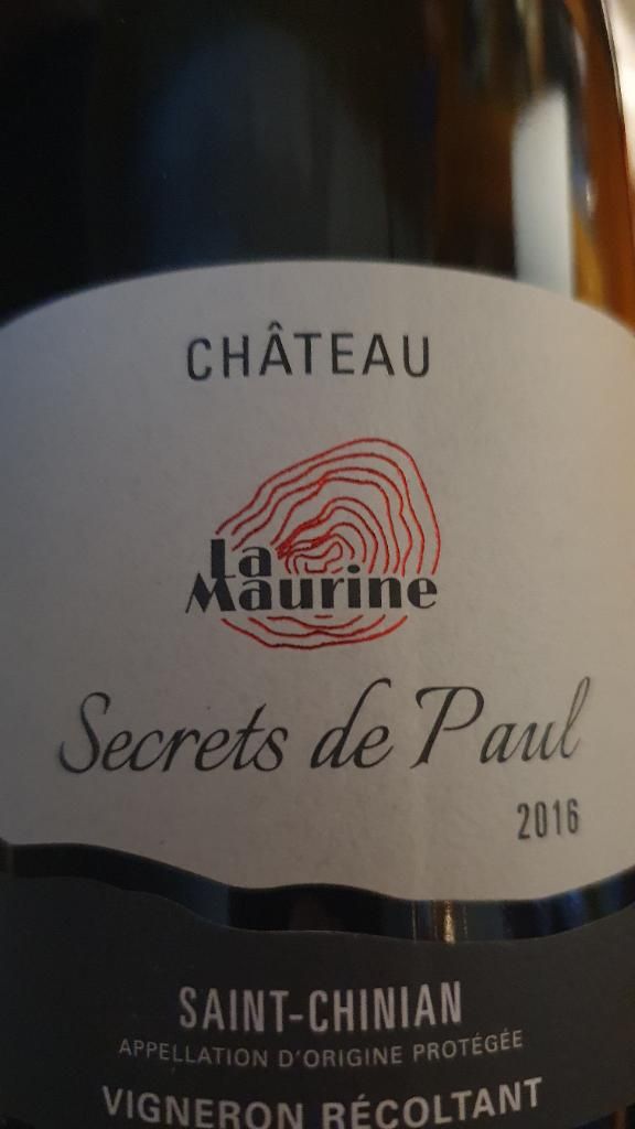 2016 Domaine la Maurine Saint-Chinian Secrets de Paul, France ...