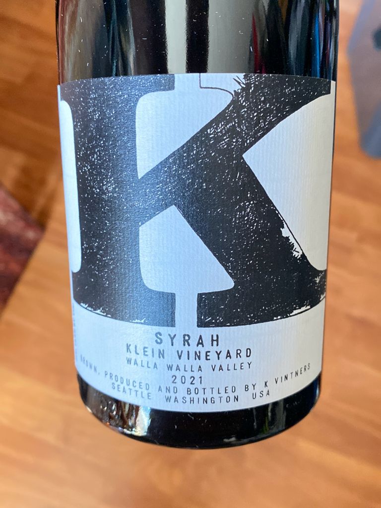 2022 K Vintners Syrah Klein, USA, Washington, Columbia Valley, Walla ...