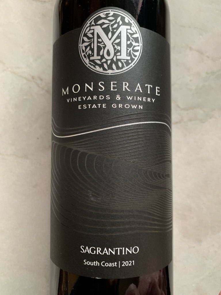 2021 Monserate Vineyards & Winery Sagrantino, USA, California, South ...