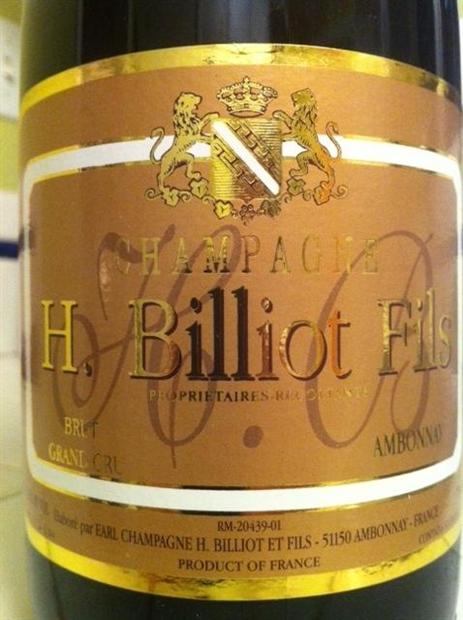 2005 H. Billiot Fils Champagne Grand Cru Brut Millésimé, France ...