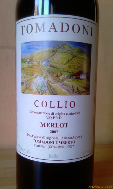 2007 Umberto Tomadoni Collio Merlot, Italy, Friuli-Venezia Giulia ...