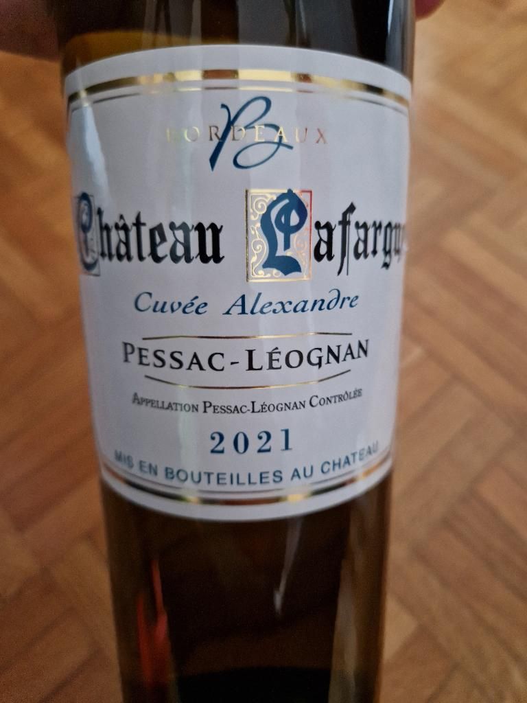 2021 Château Lafargue Cuvée Alexandre, France, Bordeaux, Graves, Pessac ...