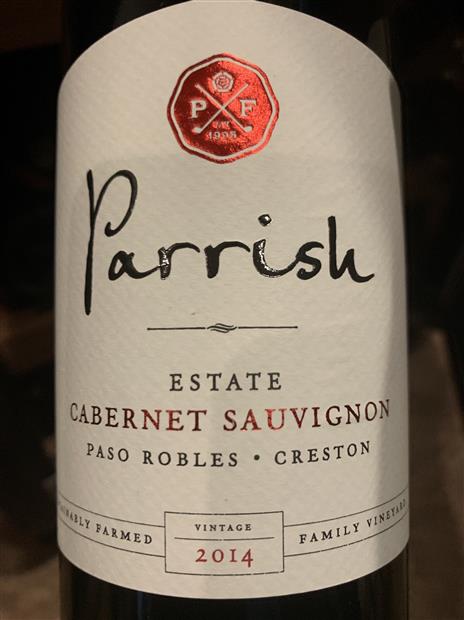 2016 Parrish Family Vineyard Cabernet Sauvignon, USA, California ...