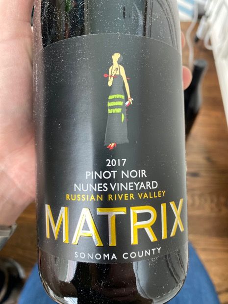 2017 Matrix Pinot Noir Nûnes Vineyard, USA, California, Sonoma County ...