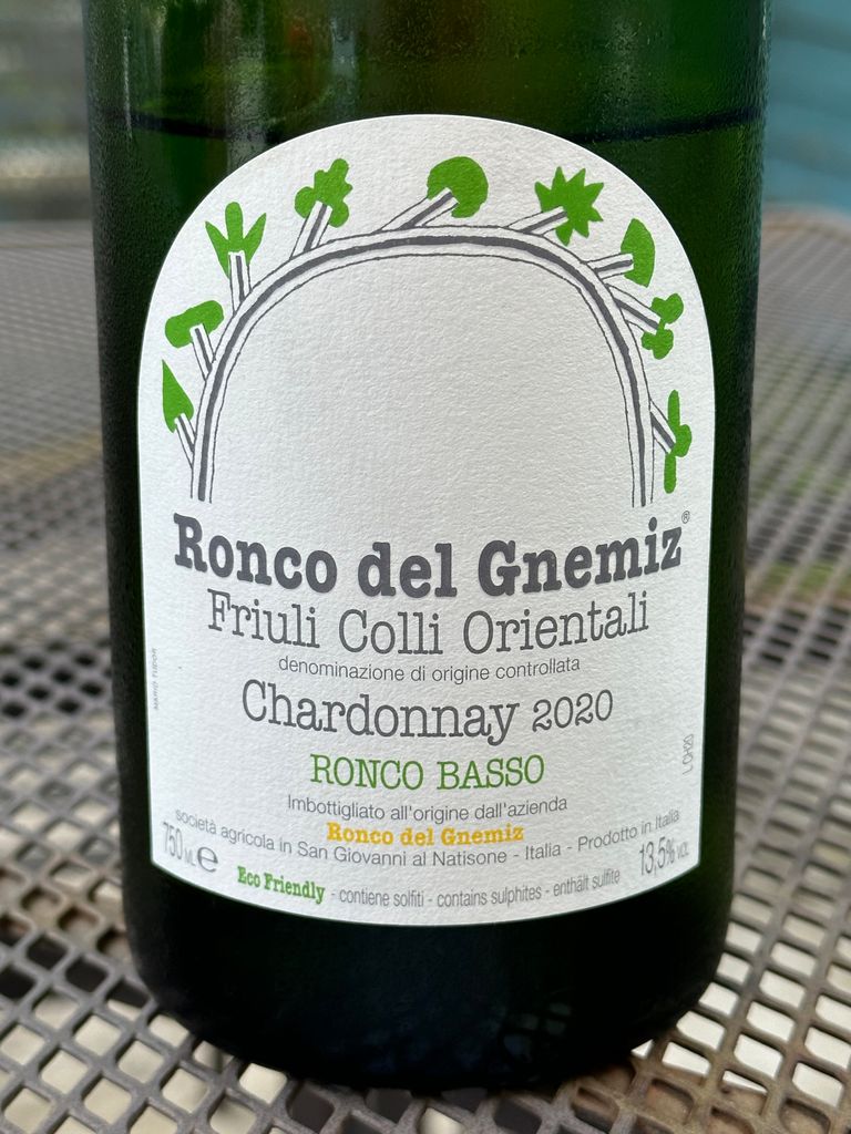 2020 Ronco del Gnemiz Chardonnay Ronco Basso, Italy, Friuli-Venezia ...