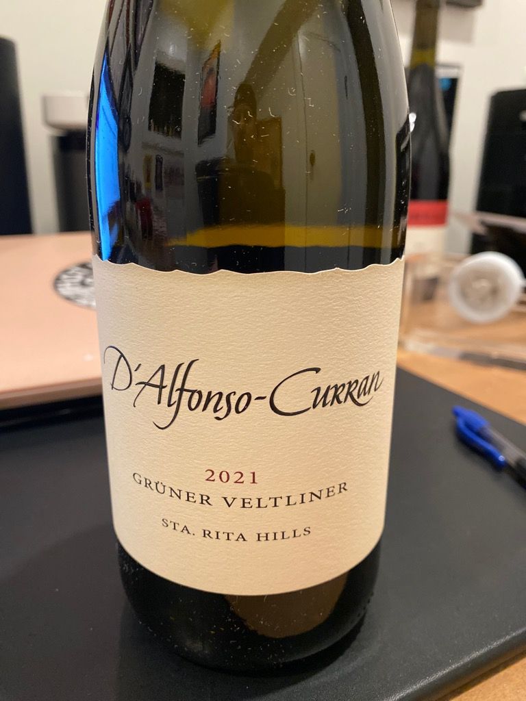 2021 D'Alfonso - Curran Grüner Veltliner, USA, California, Central ...