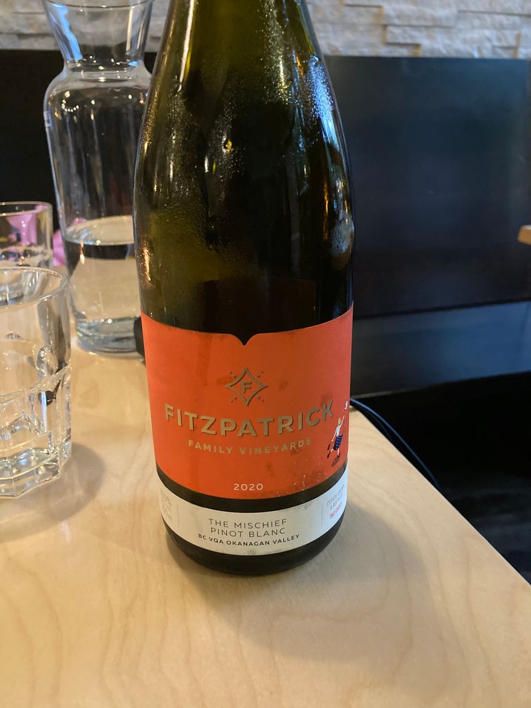 2020 Fitzpatrick Family Vineyards Pinot Blanc The Mischief, Canada ...