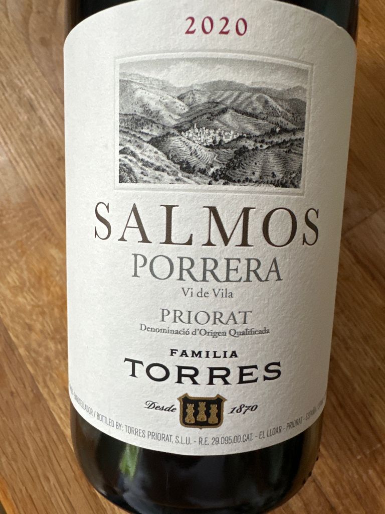 2020 Torres Priorat Salmos, Spain, Catalunya, Priorat - CellarTracker