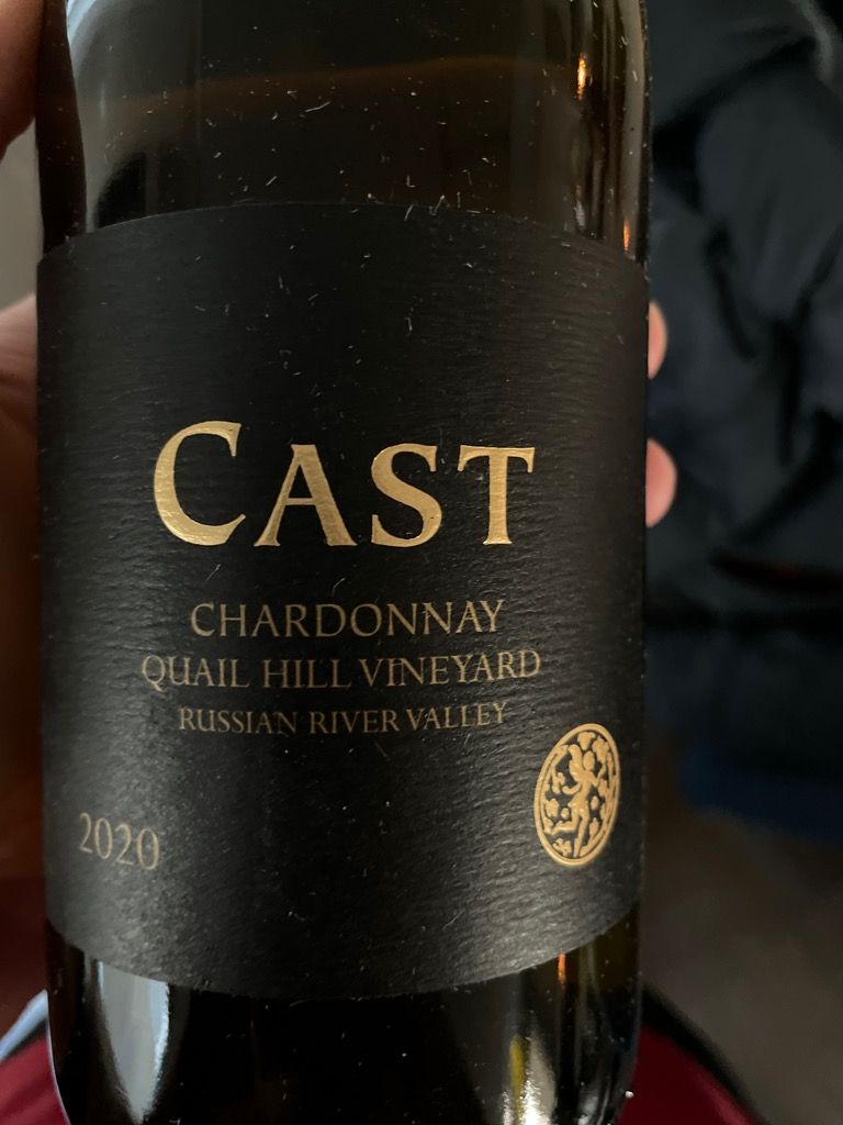 2020 Cast Wines Chardonnay Quail Hill, USA, California, Sonoma County ...