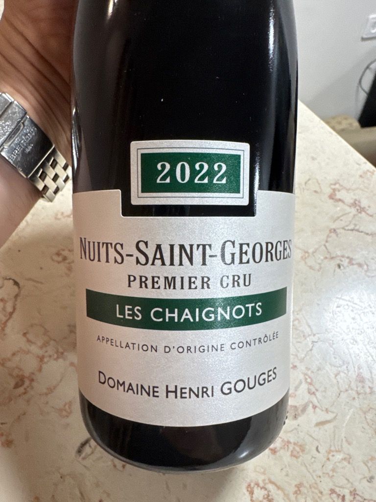 2022 Domaine Henri Gouges Nuits St. Georges 1er Cru Les Chaignots ...